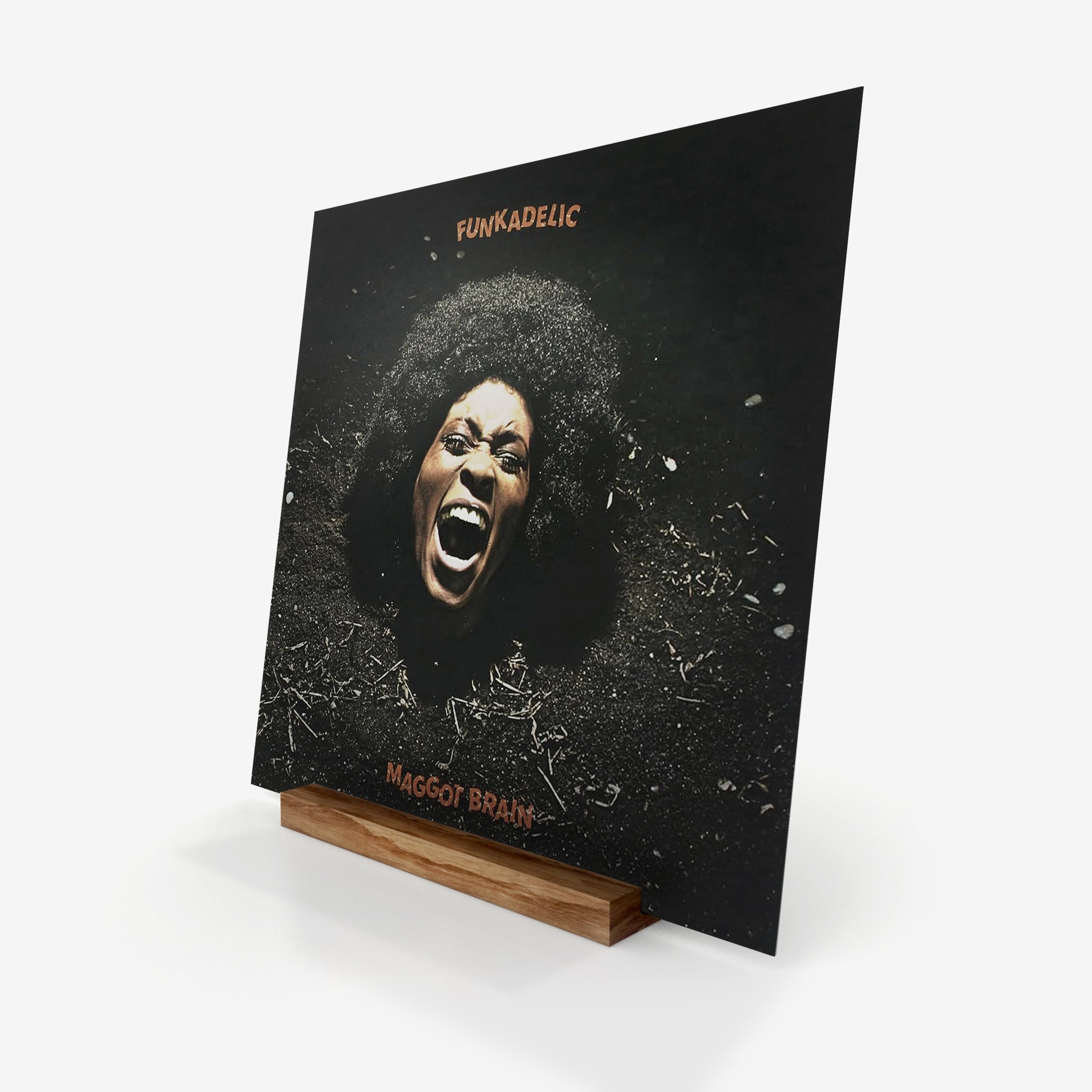 Walnut Record Display Stand | The Detroit Record Club